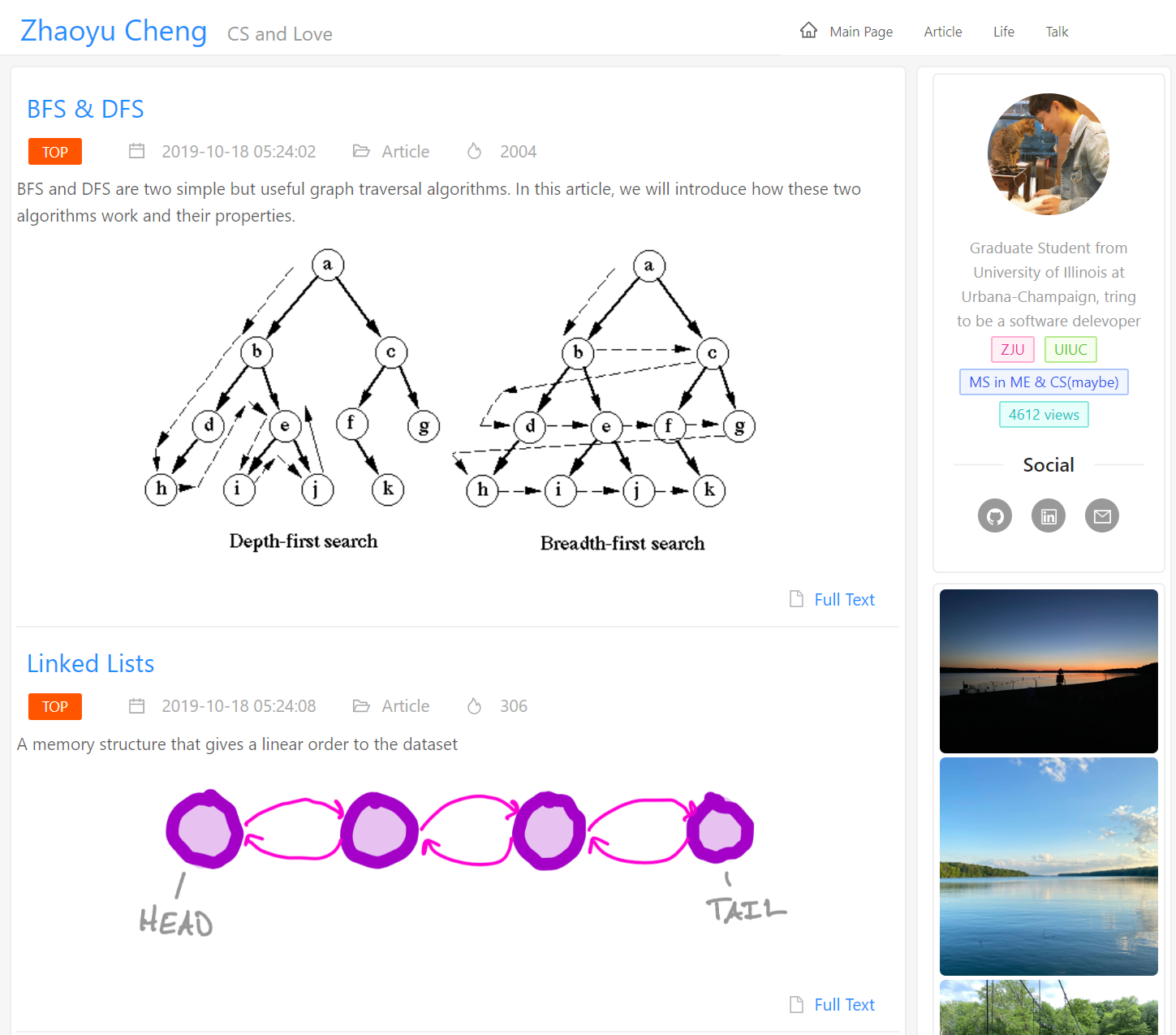 Fullstack Blog System | Zhaoyu Cheng